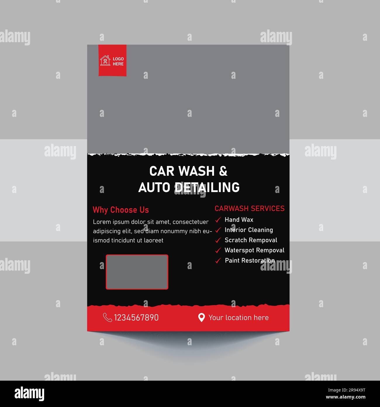 A4 Car Wash And Cleaning Service cover template for a report and ...