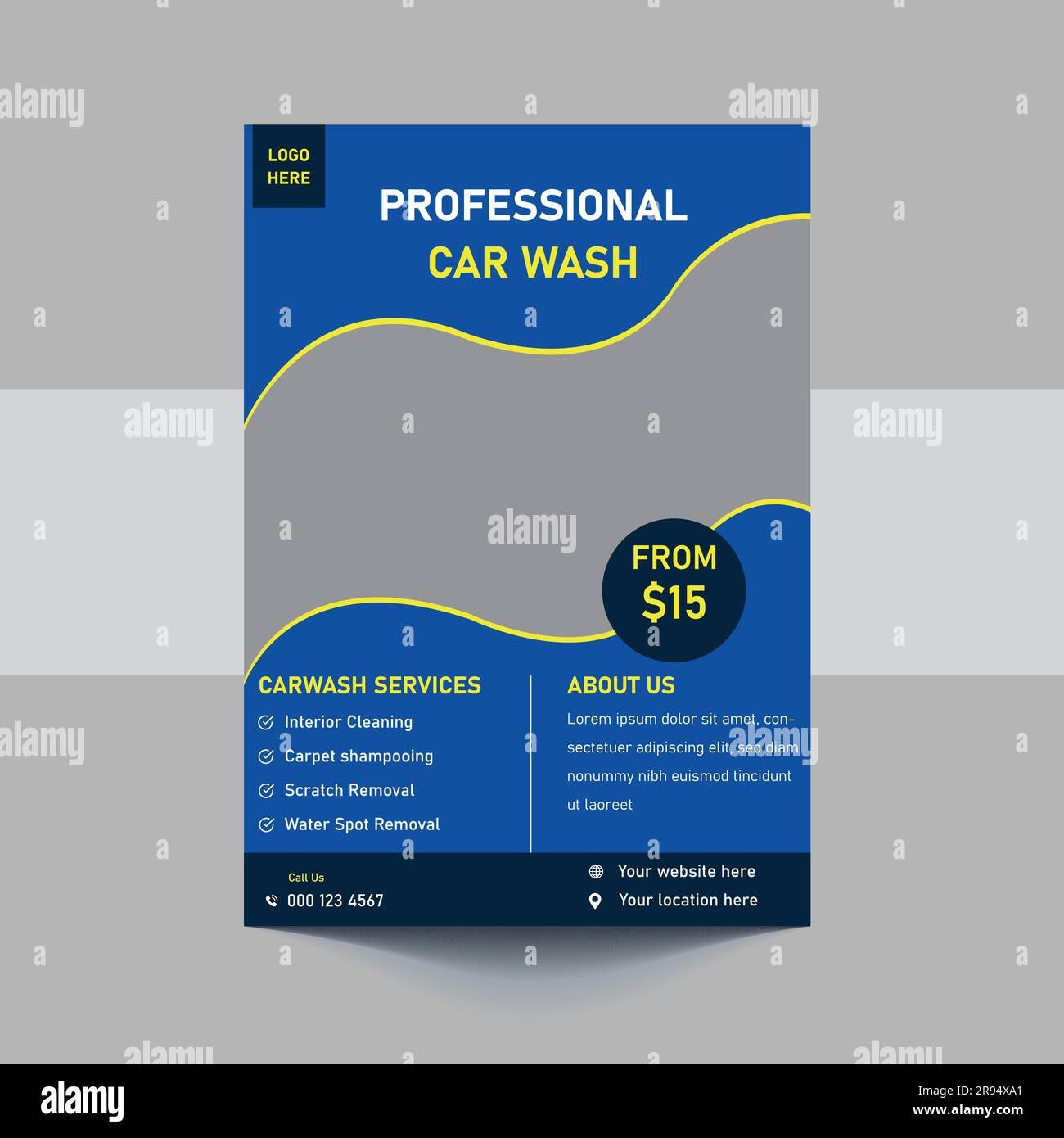 A4 Car Wash And Cleaning Service cover template for a report and ...