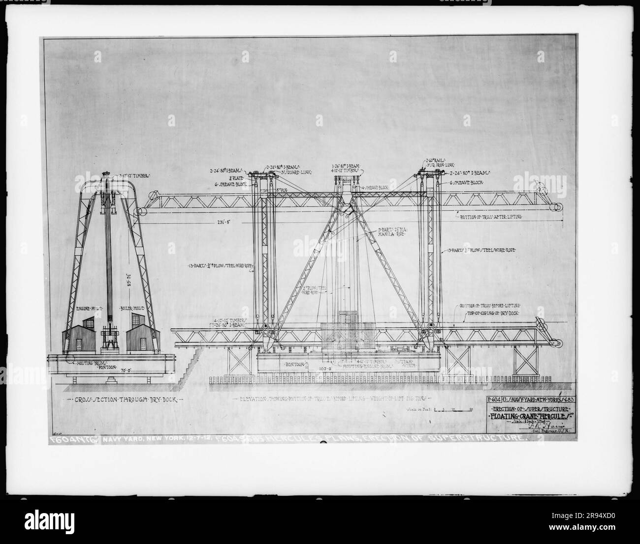 Hercules Plans, Erection of Superstructure. Glass Plate Negatives of ...