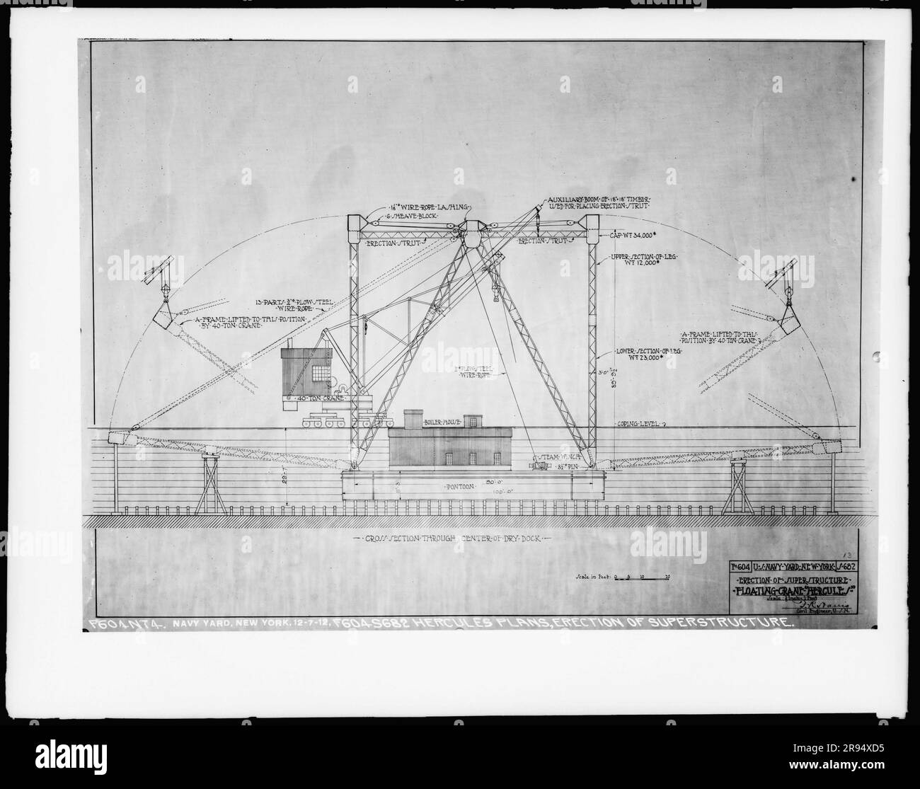 Hercules Plans, Erection of Superstructure. Glass Plate Negatives of ...