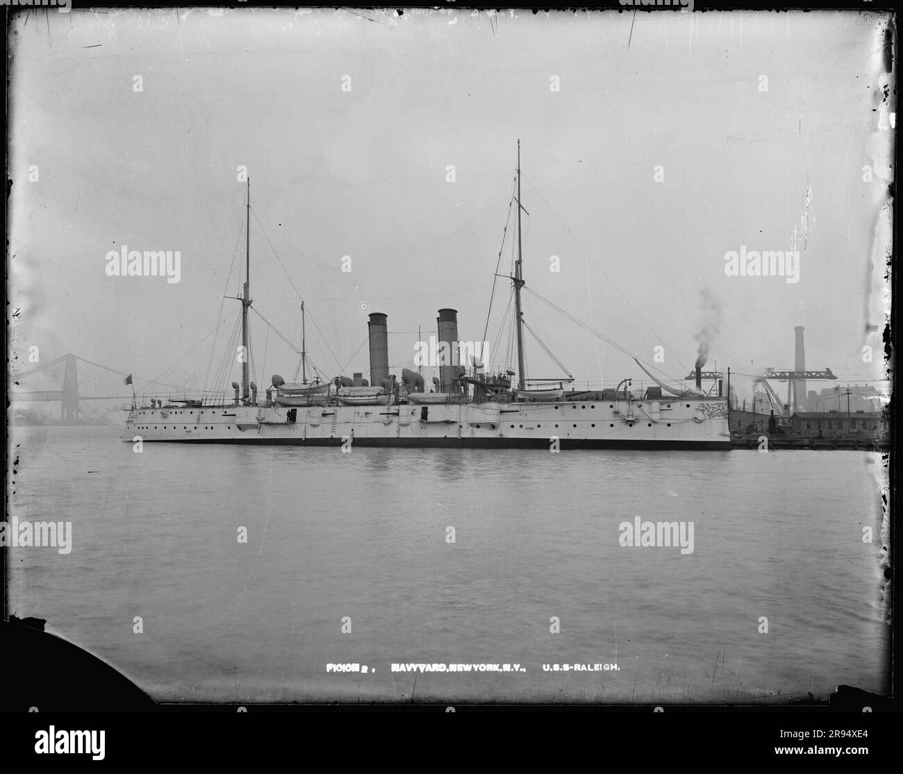 U.S.S. Raleigh. Glass Plate Negatives of the Construction and Repair of ...