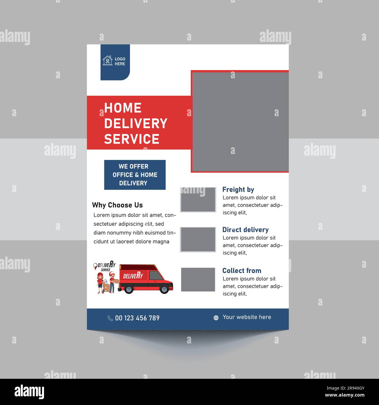 fast and reliable delivery service flyer. fast delivery service flyer ...
