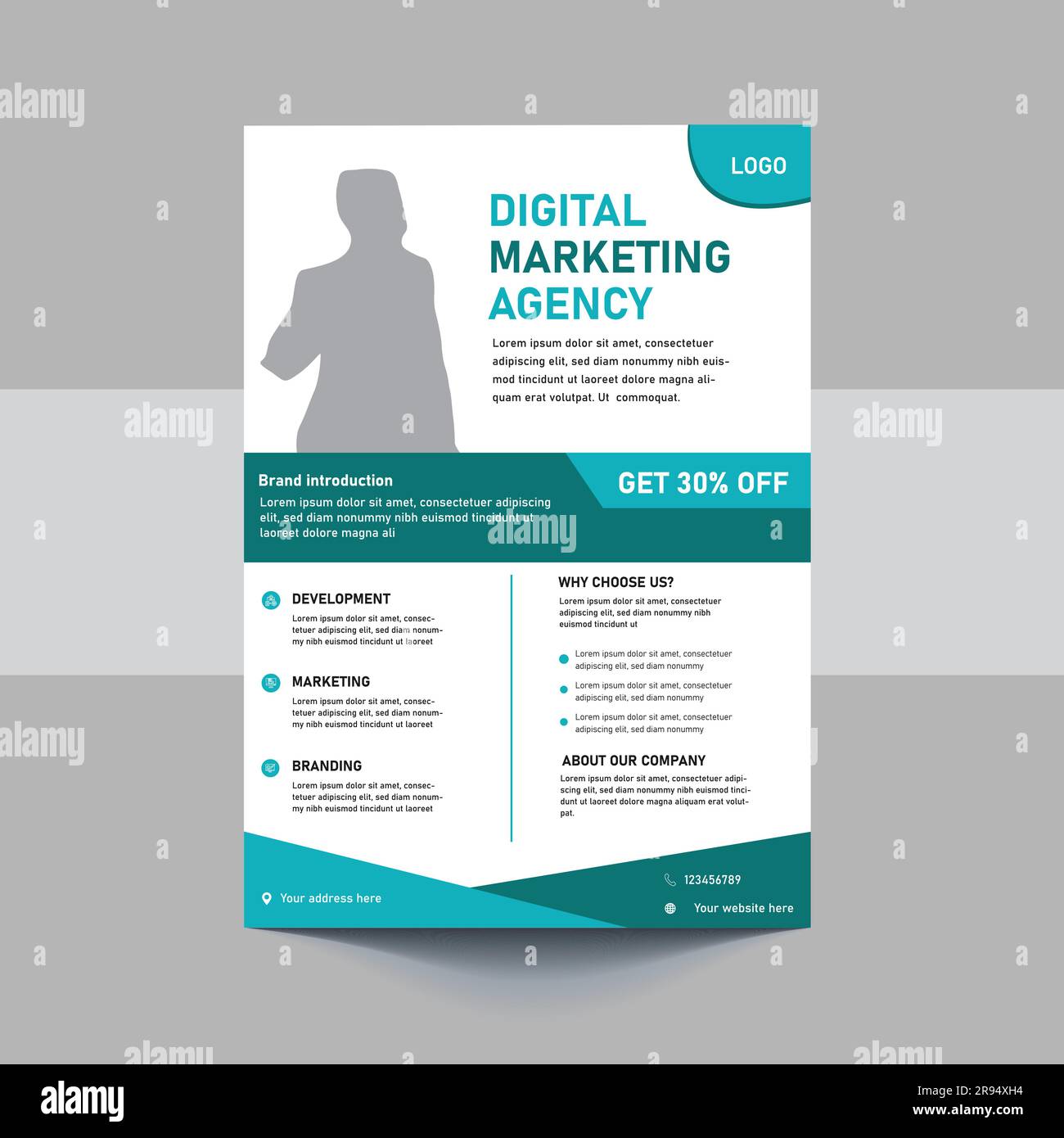 Corporate business flyer layout, Flyer cover design, Annual report ...