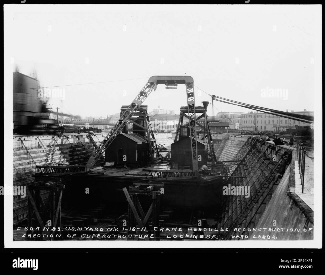 Crane Hercules, Reconstruction of, Erection of Superstructure, Looking ...