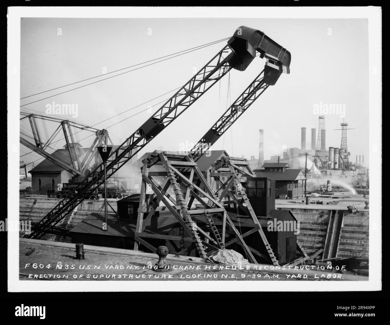 Crane Hercules, Reconstruction of, Erection of Superstructure, Looking ...