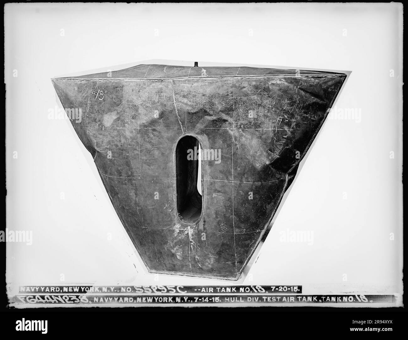 Hull Division Test Air Tank, Tank No. 18. Glass Plate Negatives of the ...