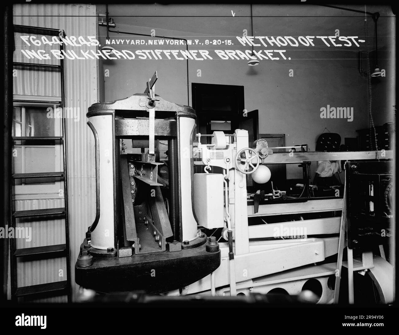 Method of Testing Bulkhead Stiffener Bracket. Glass Plate Negatives of ...