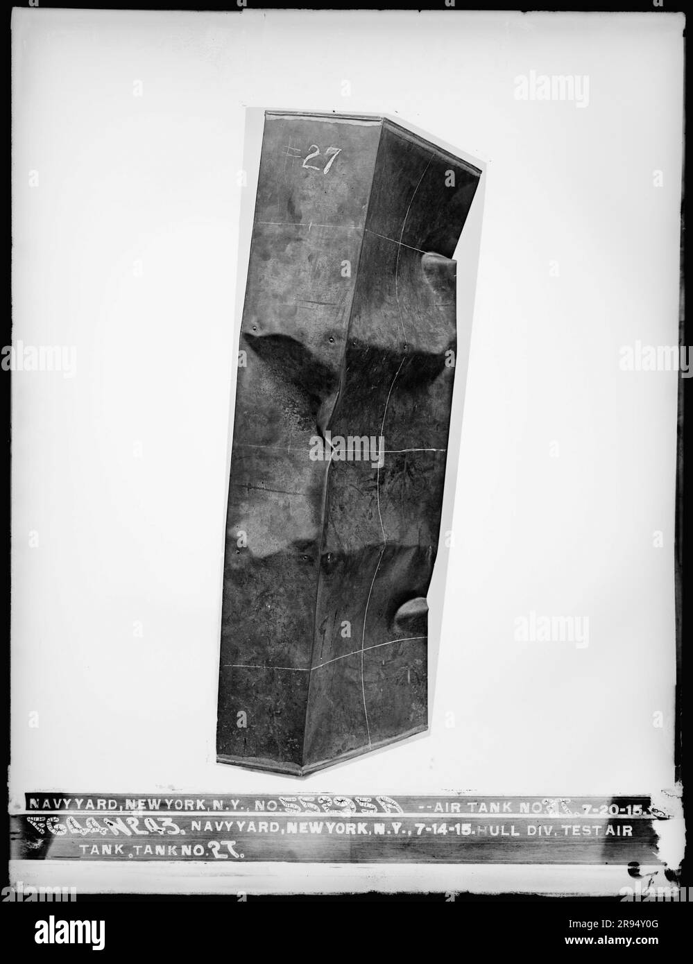 Hull Division Test Air Tank, Tank No. 27. Glass Plate Negatives of the ...
