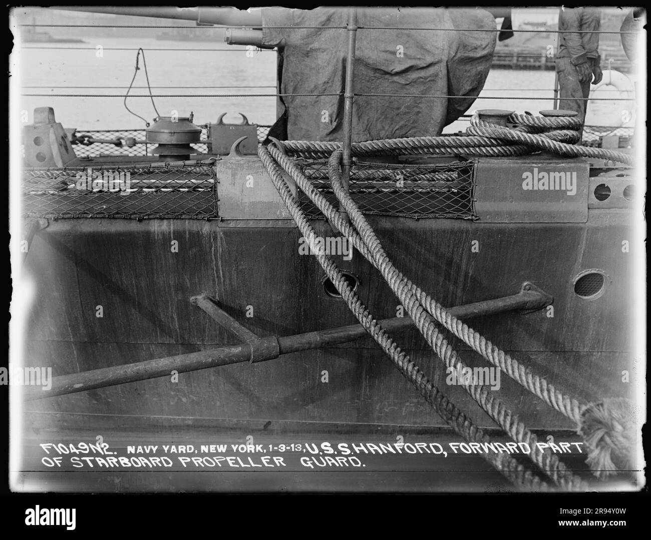 U.S.S. Hanford, Forward Part of Starboard Propeller Guard. Glass Plate ...