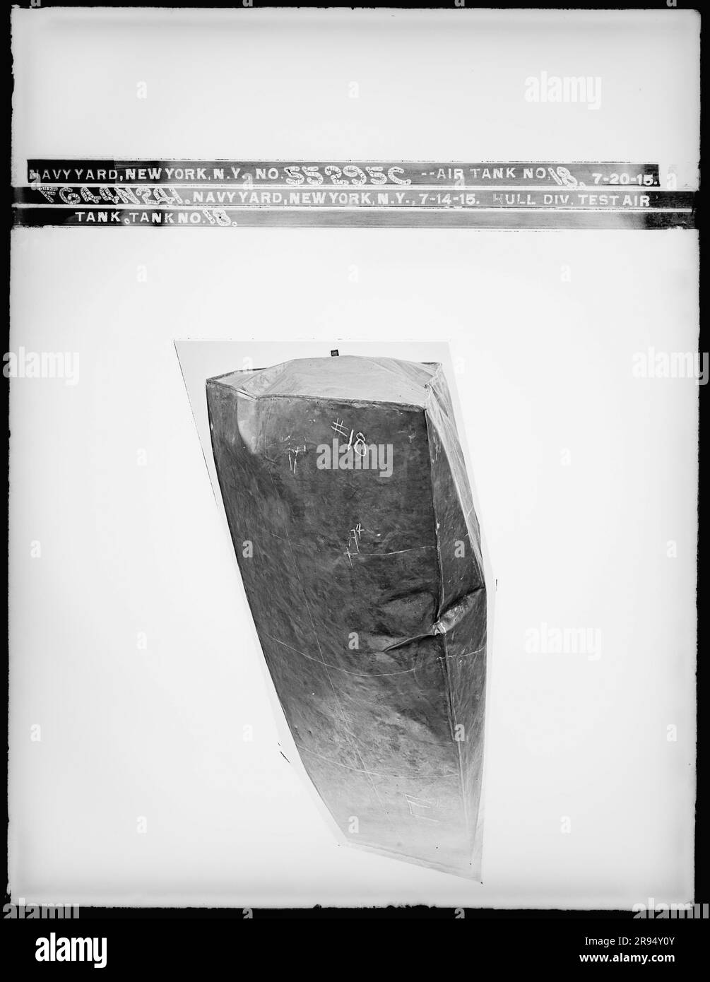 Hull Division Test Air Tank, Tank No. 18. Glass Plate Negatives of the ...