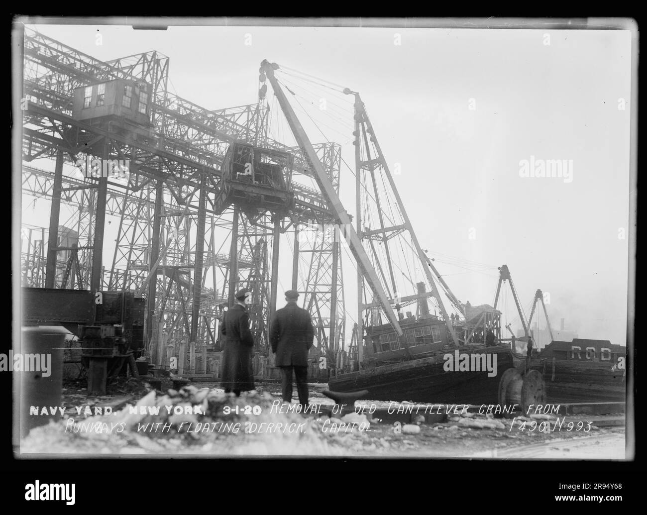 Removal of Old Cantilever Crane from Runways with Floating Derrick ...