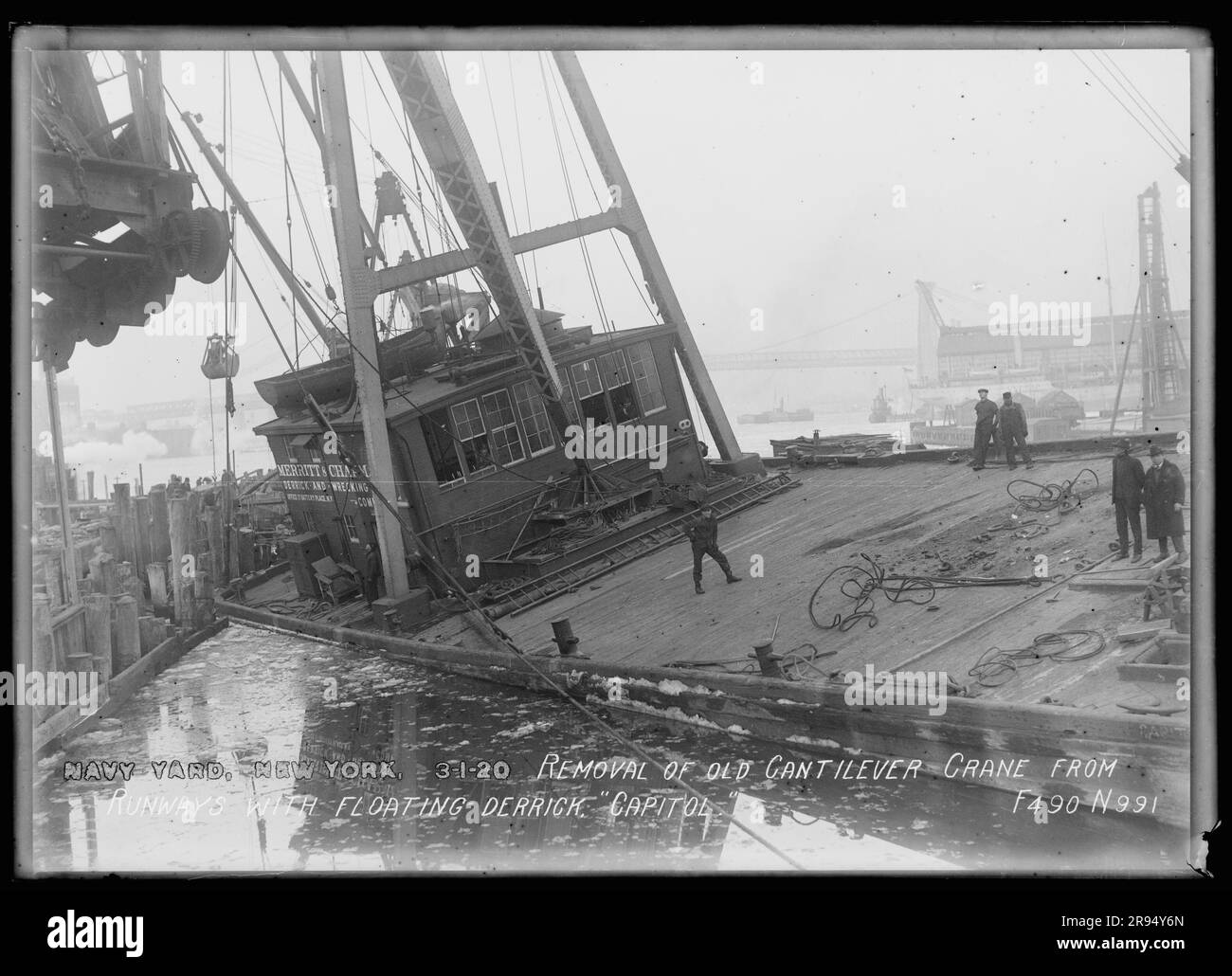 Removal of Old Cantilever Crane from Runways with Floating Derrick ...