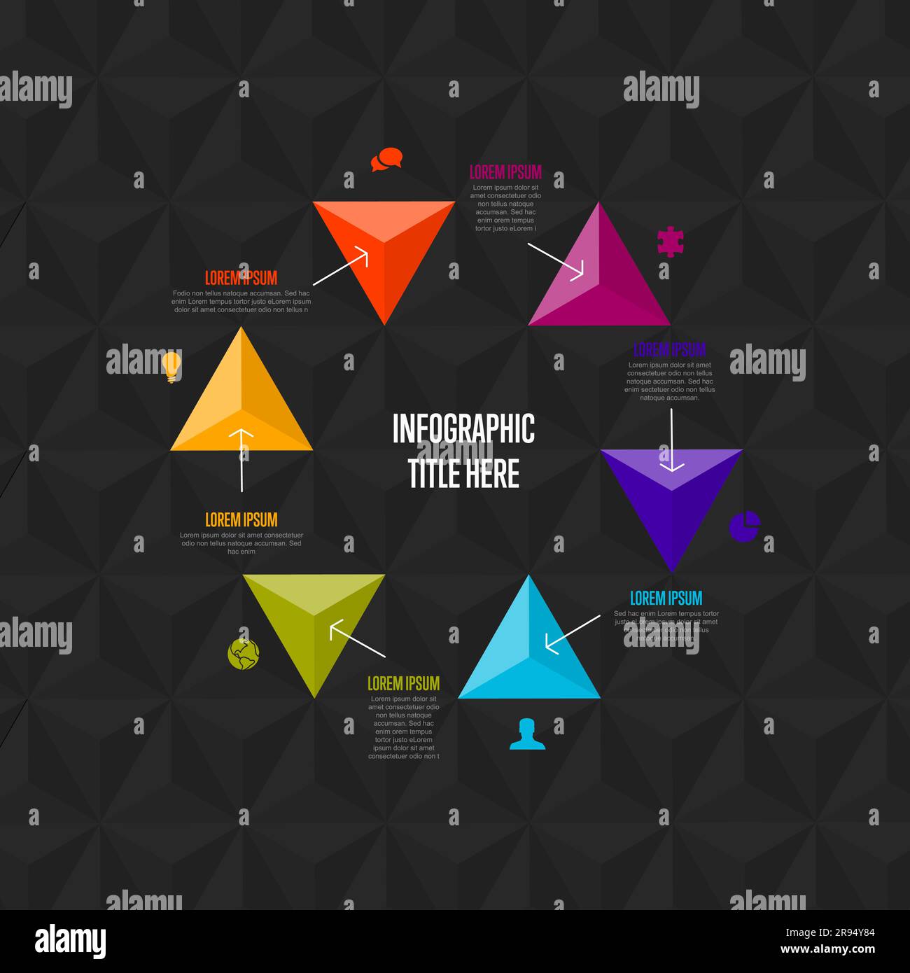 Vector multipurpose Infographic cycle template with title and six ...