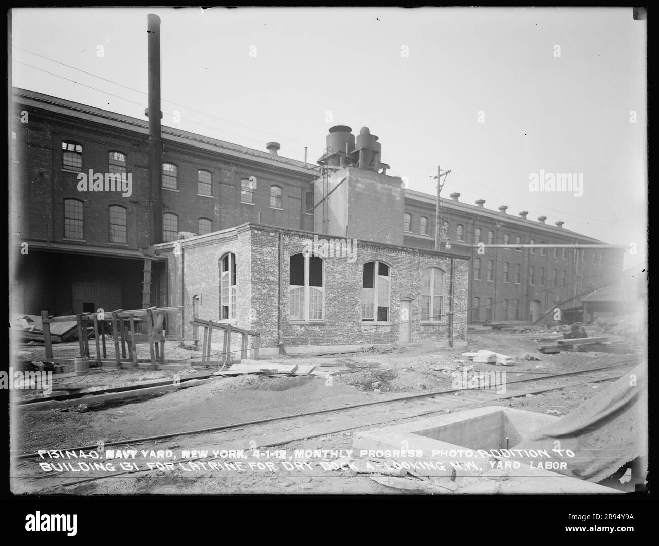 Monthly Progress Photo, Dry Dock No. 4, Addition to Building 131 for ...