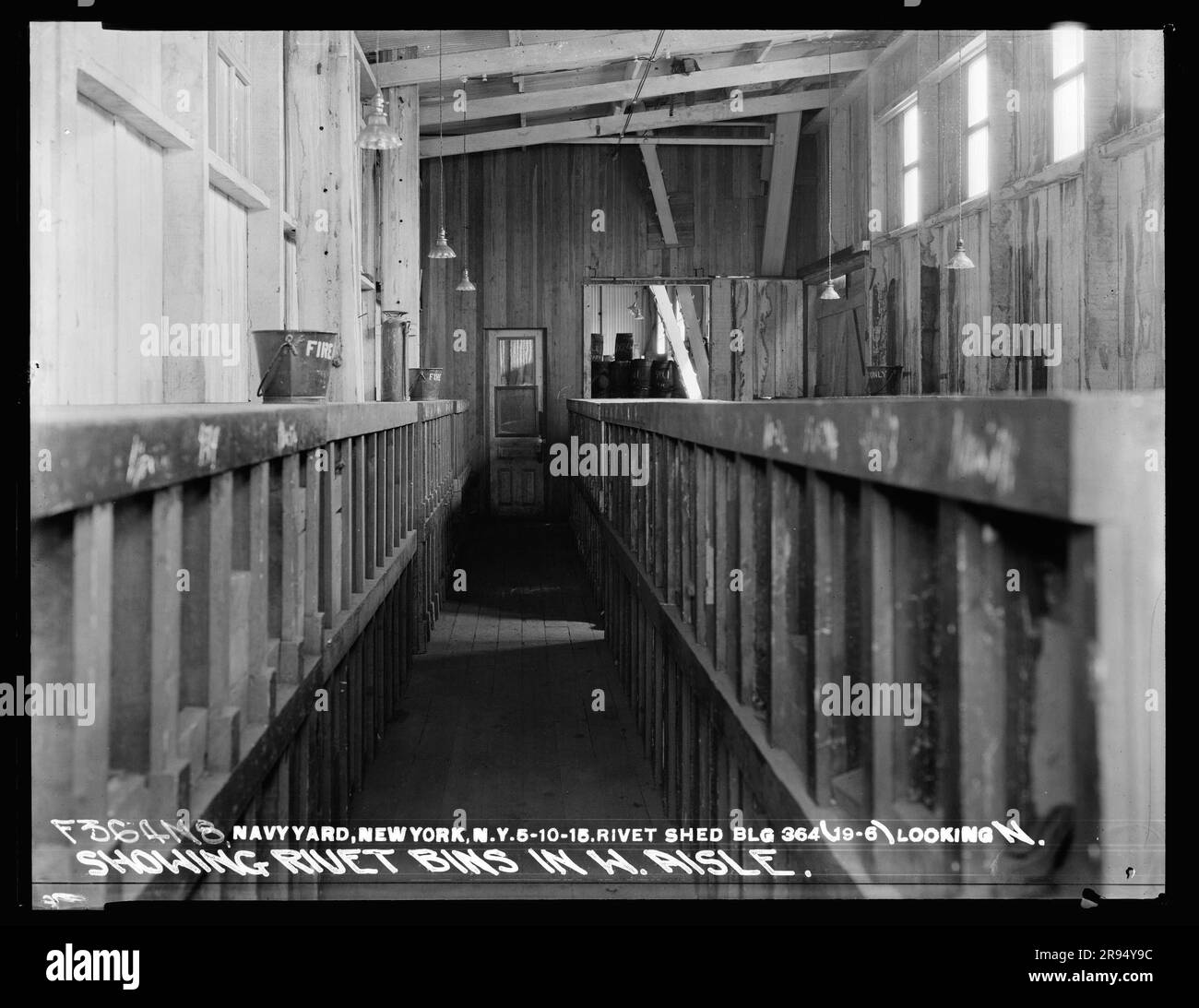 Rivet Shed Building 364 (19-6), Looking North Showing Rivet Bins in ...