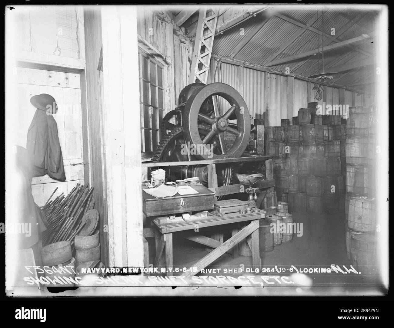 Rivet Shed Building 364 (19-6), Looking Northwest Showing Shear, Rivet ...