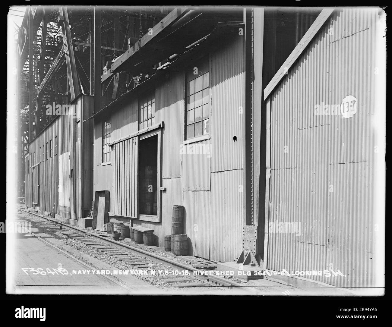 Rivet Shed Building 364 (19-6), Looking Southwest. Glass Plate ...