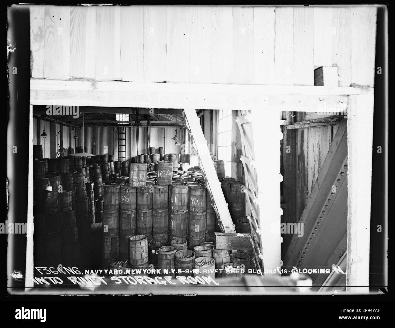 Rivet Shed Building 364 (19-6), Looking North into Rivet Storage Room ...