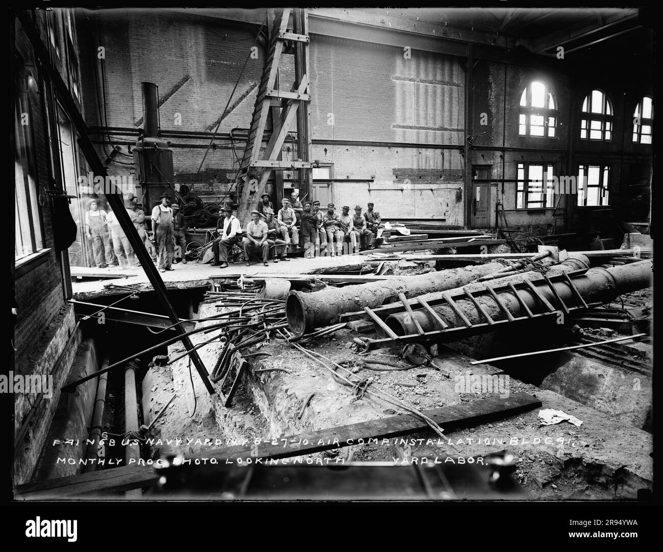 Monthly Progress Photo, Building 41, Air Compressor Installation ...