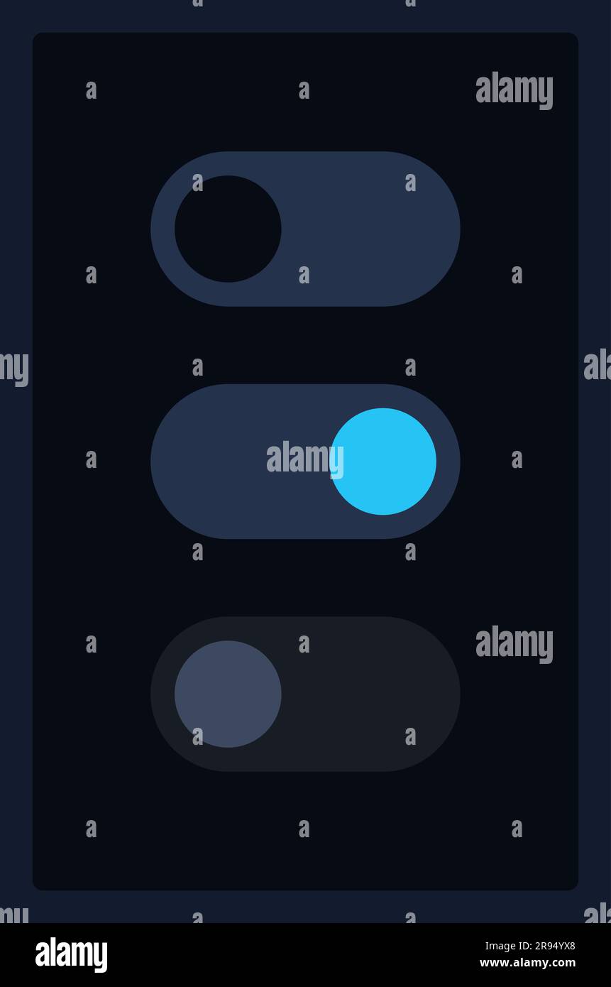 Toggle switch UI elements kit Stock Vector Image & Art - Alamy