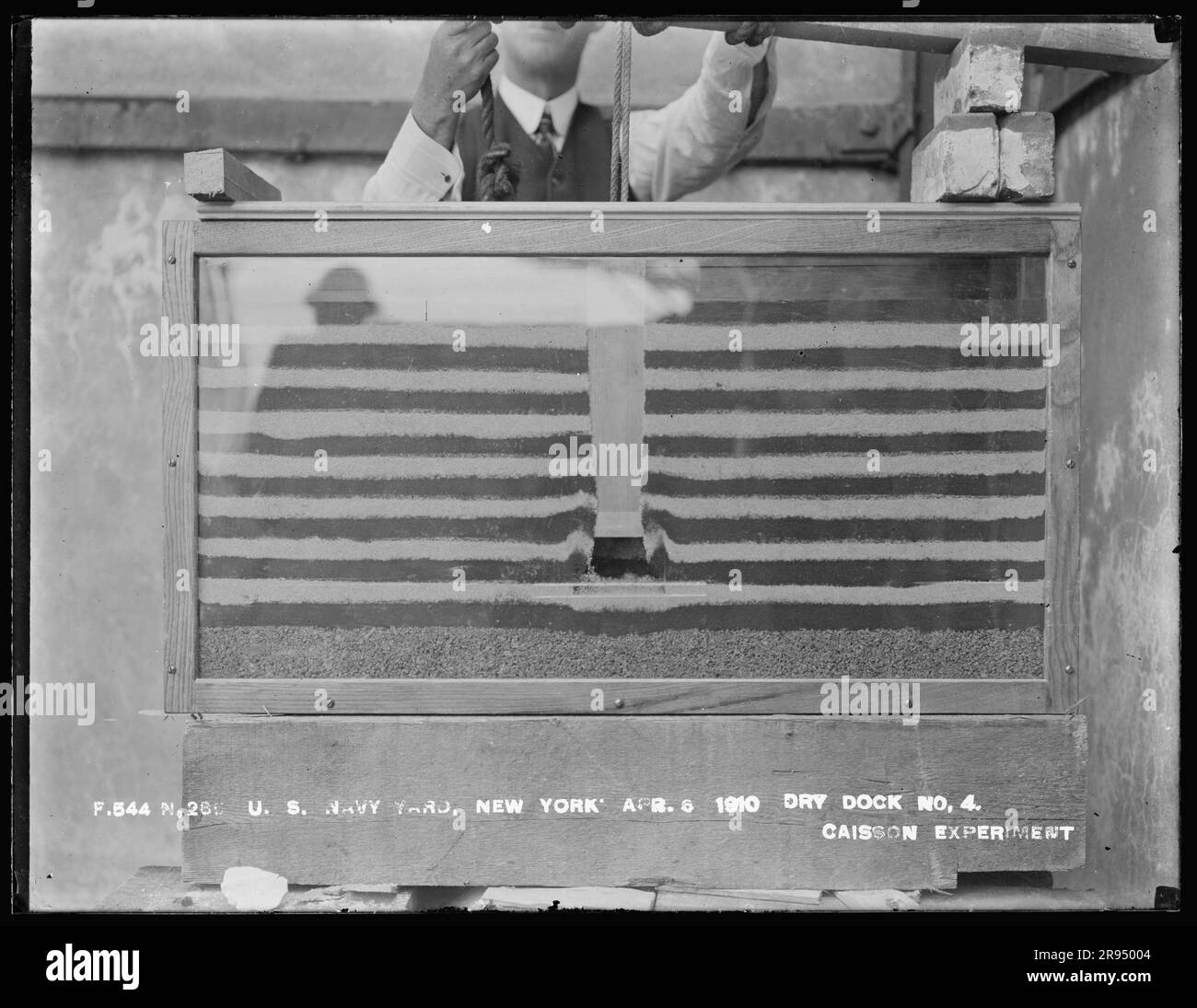 Dry Dock No. 4, Caisson Experiment. Glass Plate Negatives of the ...