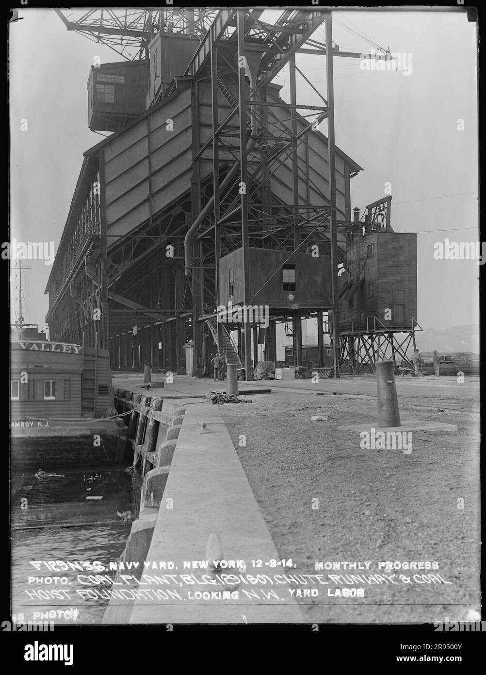 Monthly Progress Photo, Coal Plant Building 129 (80), Chute Runway ...