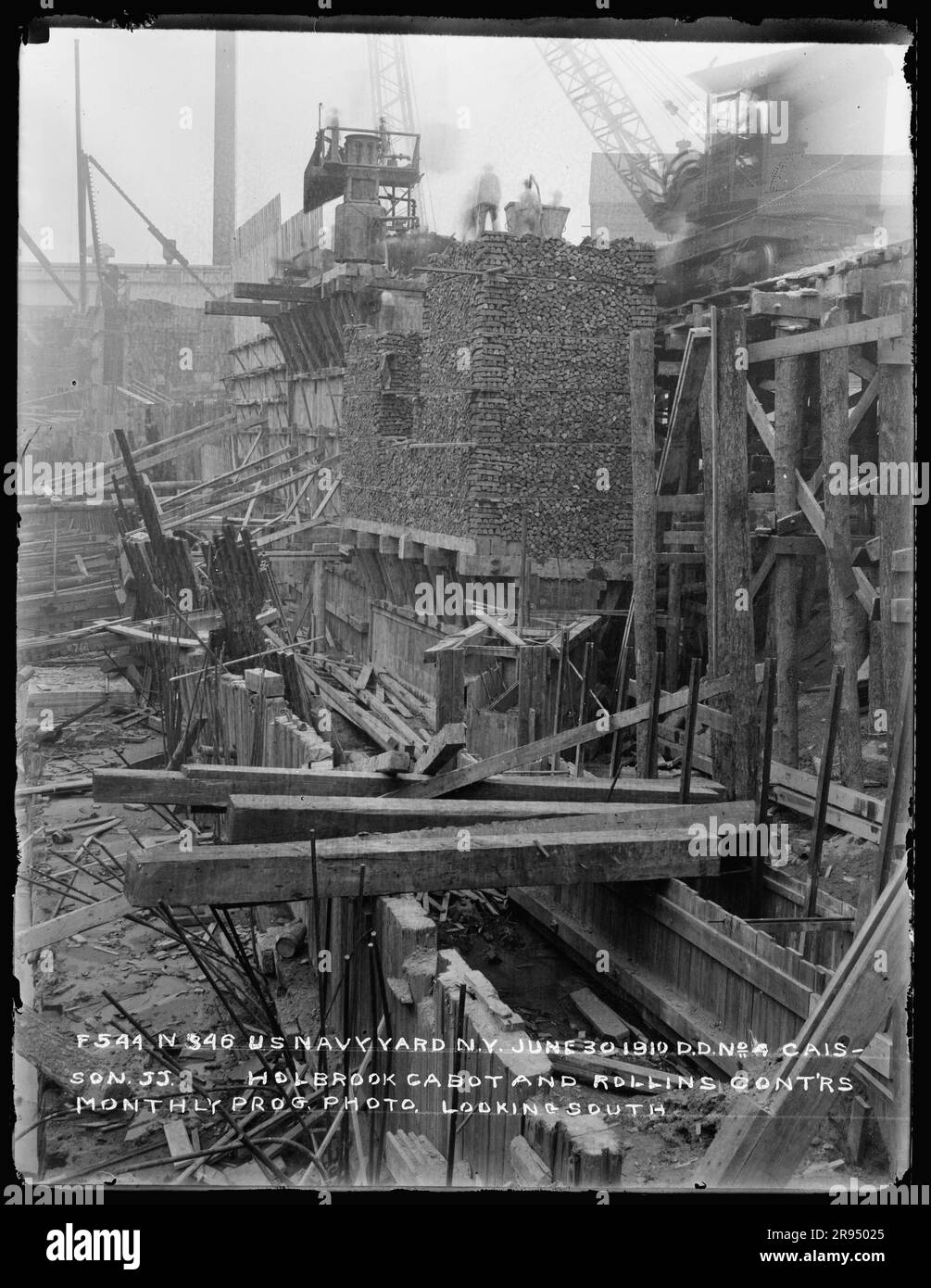 Dry Dock Number 4, Caisson JJ, Holbrook, Cabot and Rollins Contractors ...