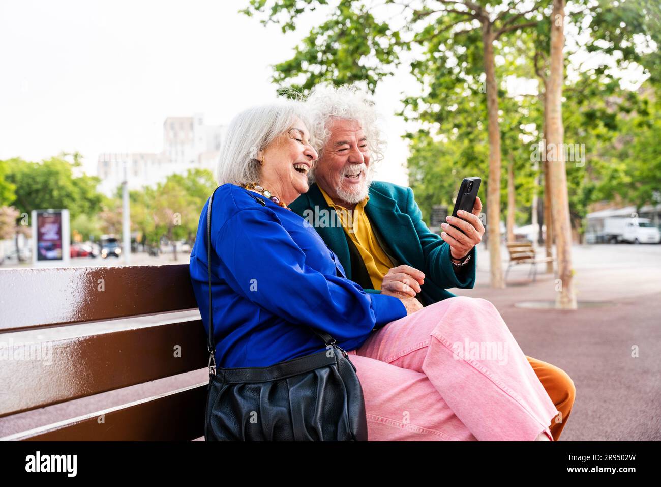 Senior couple of old people dating outdoors - Married elderly man and ...