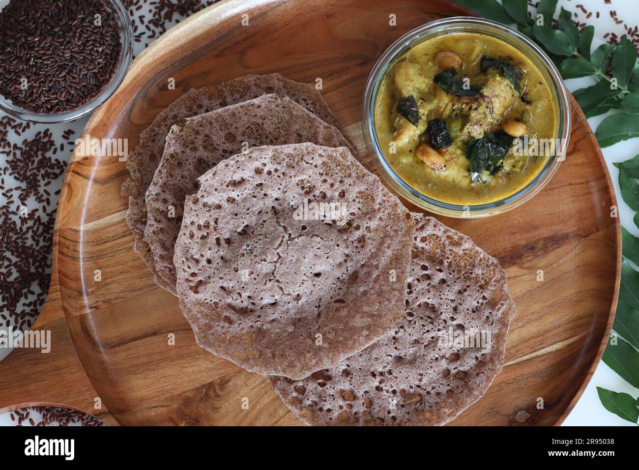 Poongar rice appam. Hoppers made with poongar rice. A version of a ...