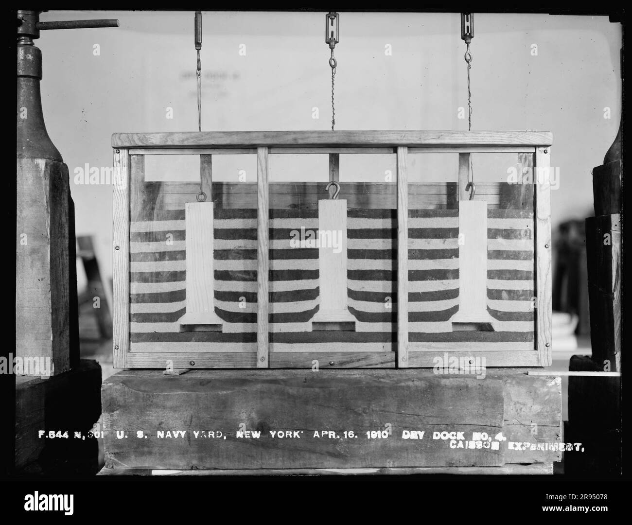 Dry Dock Number 4, Caisson Experiment. Glass Plate Negatives of the ...
