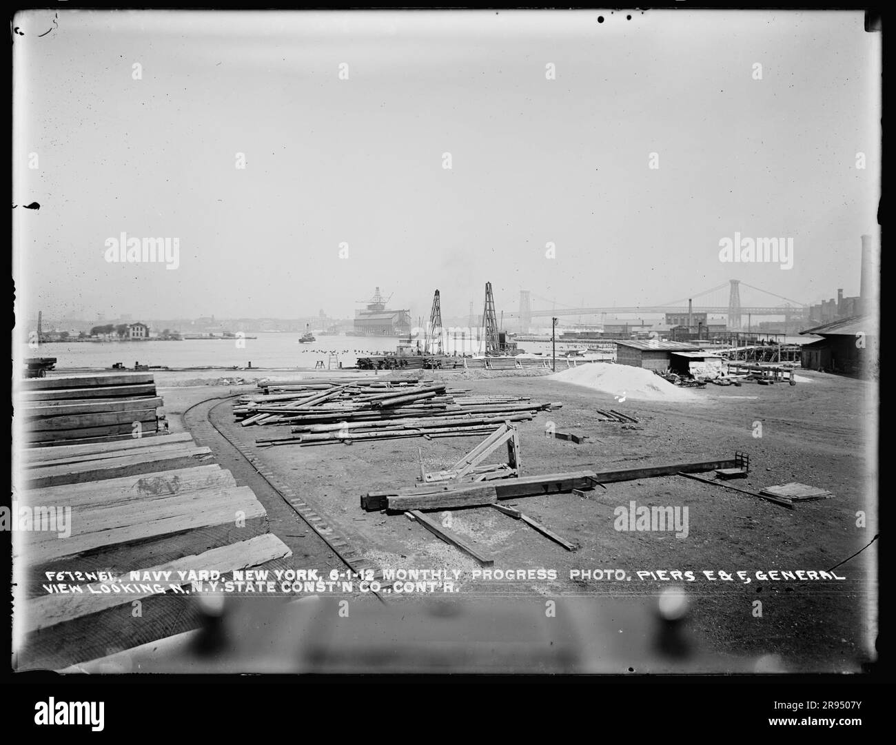 Monthly Progress Photo, Piers E and F, General View Looking North, The ... Monthly Progress Photo, Piers E and F, General View Looking North, The ...