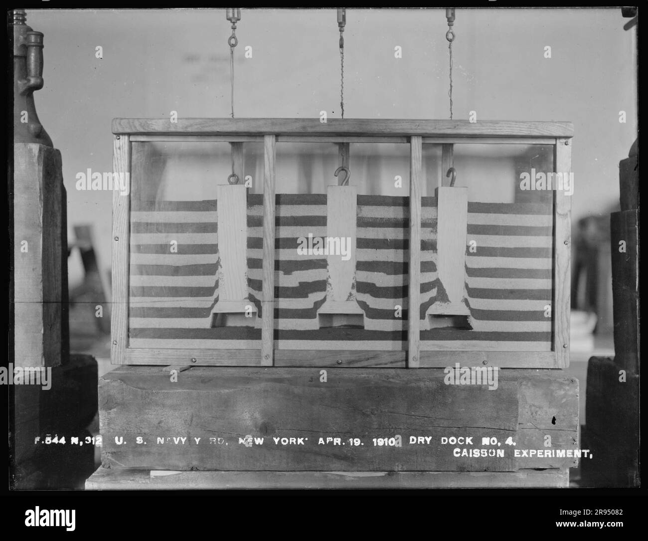 Dry Dock Number 4, Caisson Experiment. Glass Plate Negatives of the ...