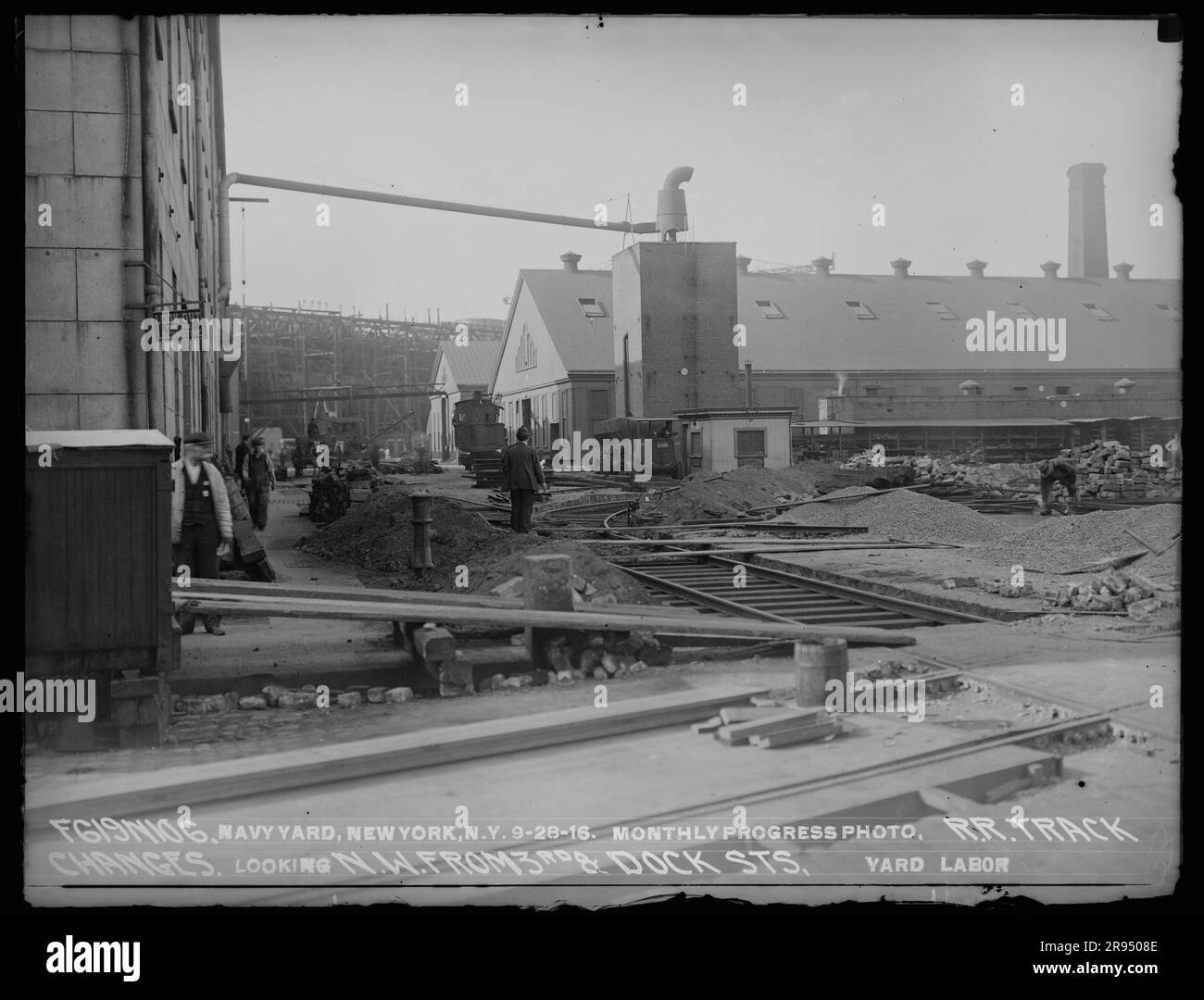 Monthly Progress Photo, Railroad Track Changes, Looking Northwest from ...