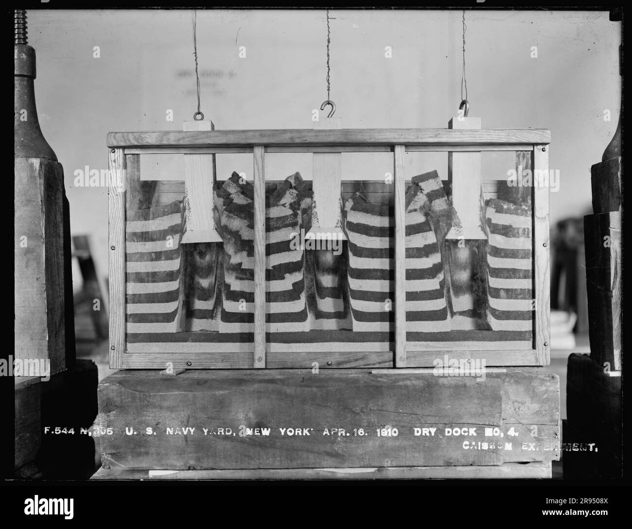 Dry Dock Number 4, Caisson Experiment. Glass Plate Negatives of the ...
