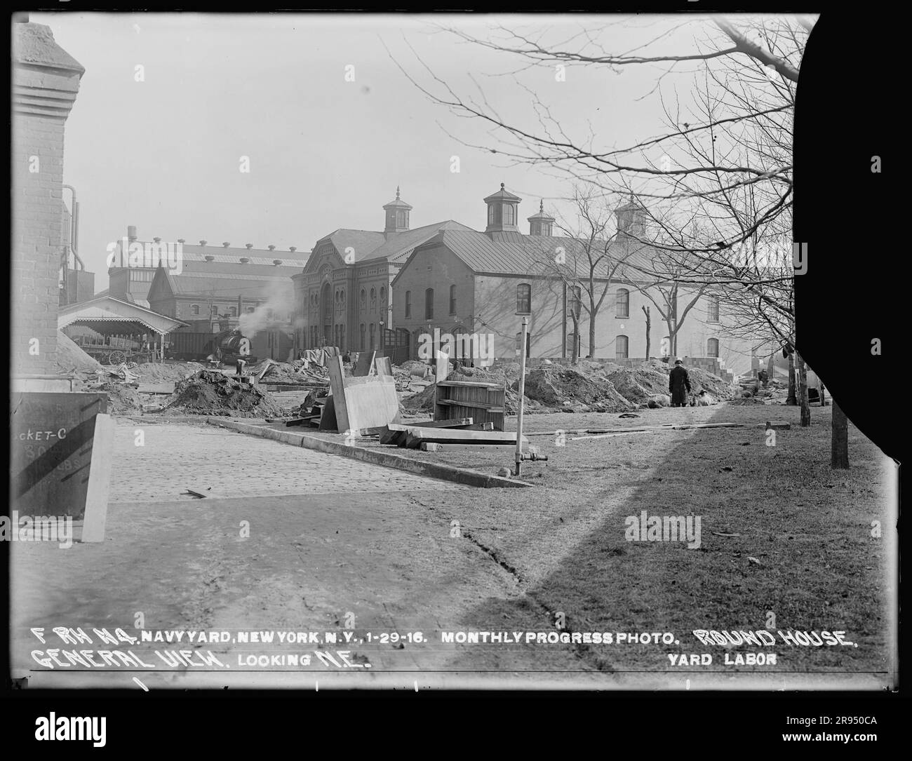 Monthly Progress Photo, Round House, General View, Looking Northeast ...