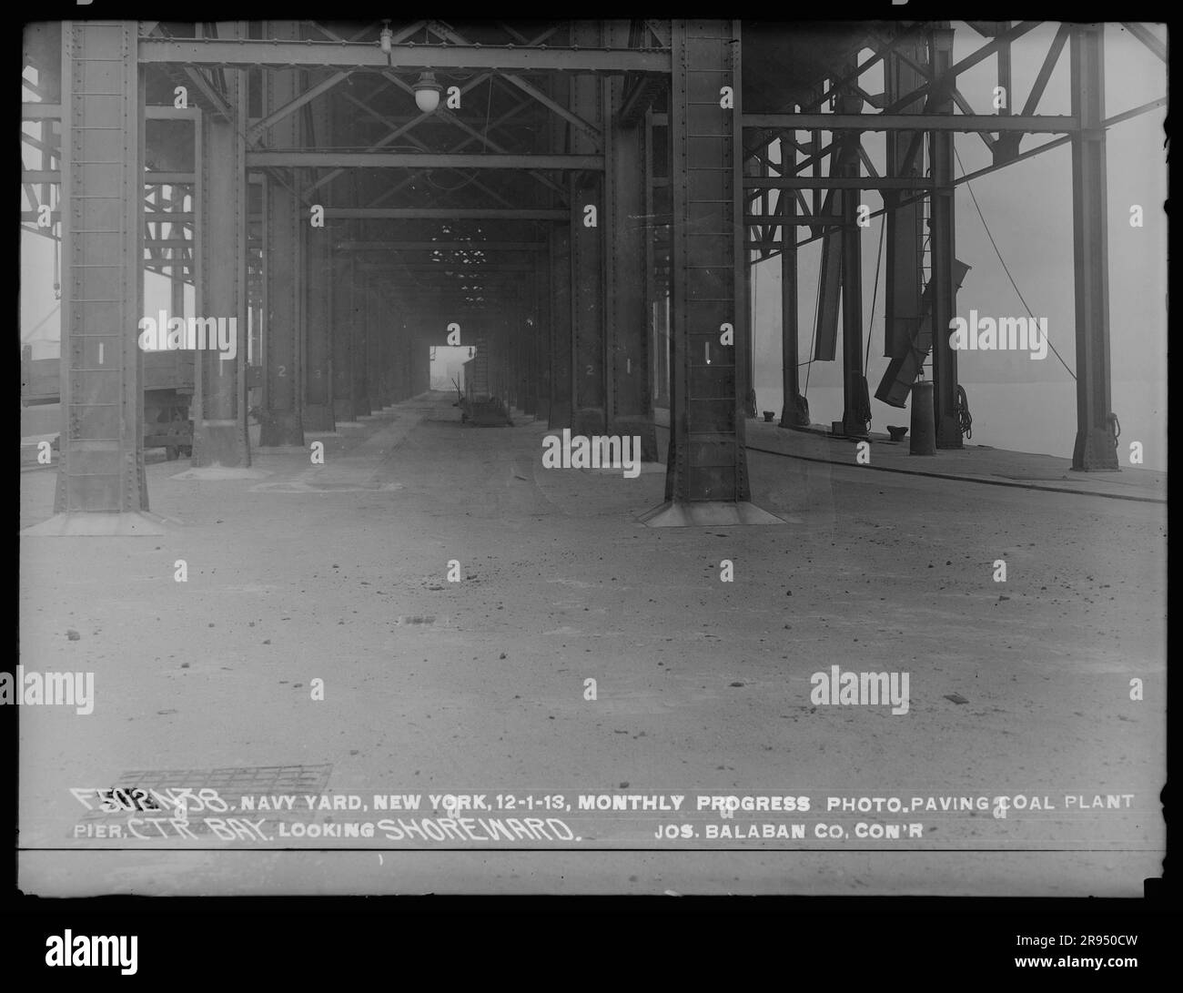 Monthly Progress Photo, Paving Coal Plant Pier, Center Bay, Looking ...