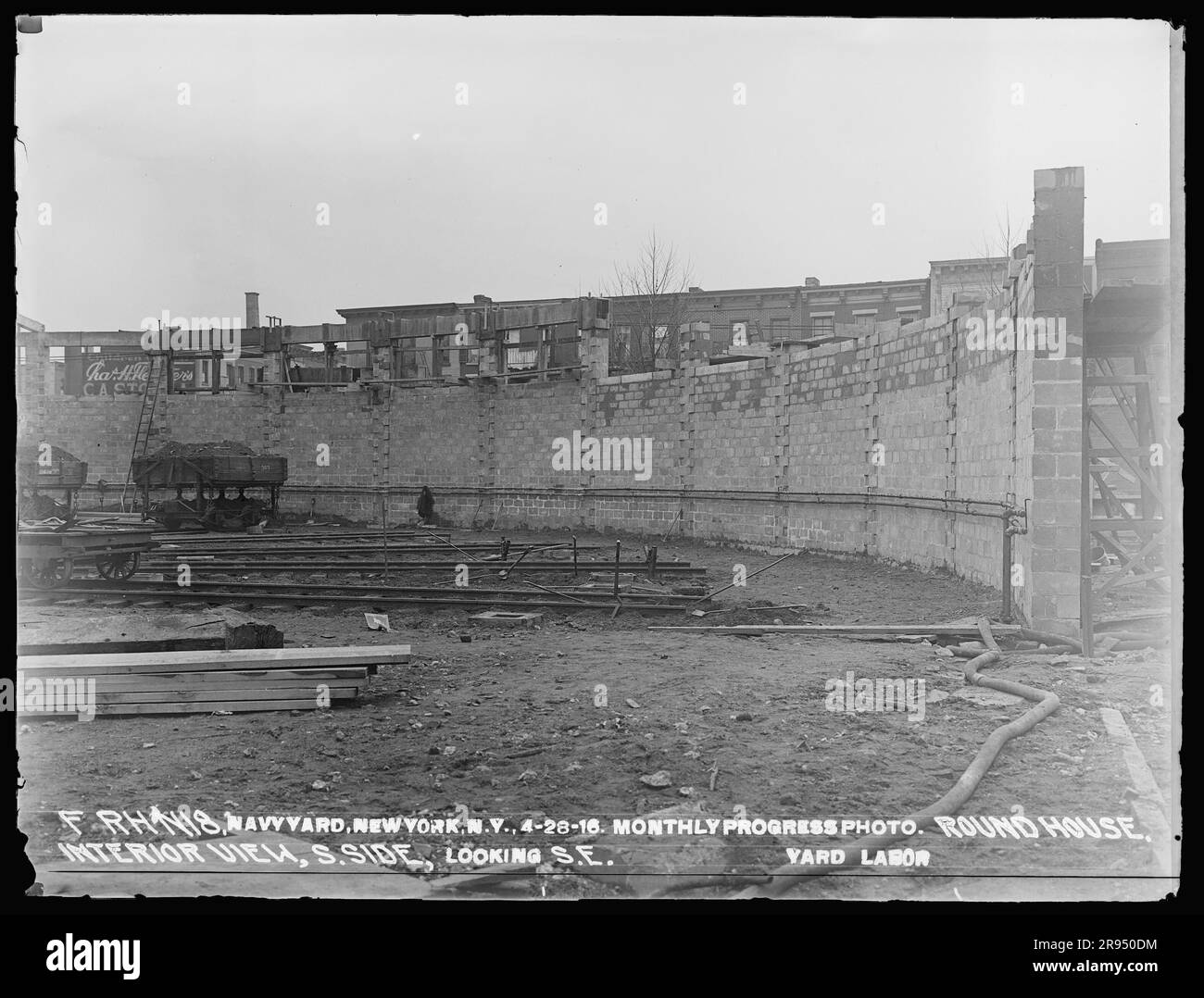 Monthly Progress Photo, Round House, Interior View, South Side, Looking ...