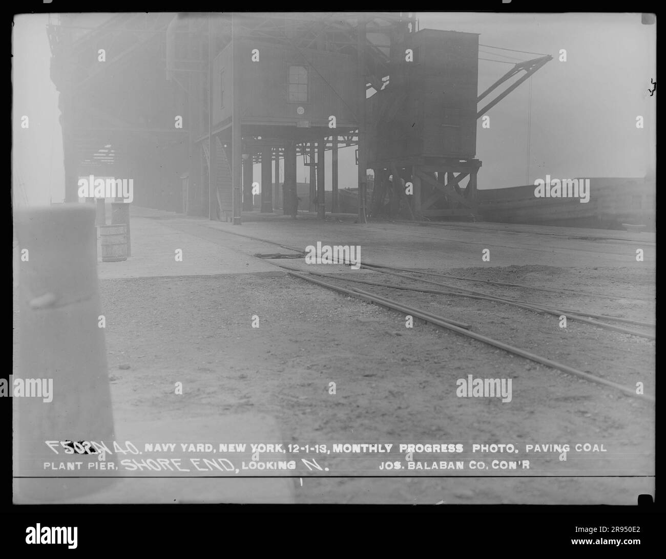 Monthly Progress Photo, Paving Coal Plant Pier, Shore End, Looking ...