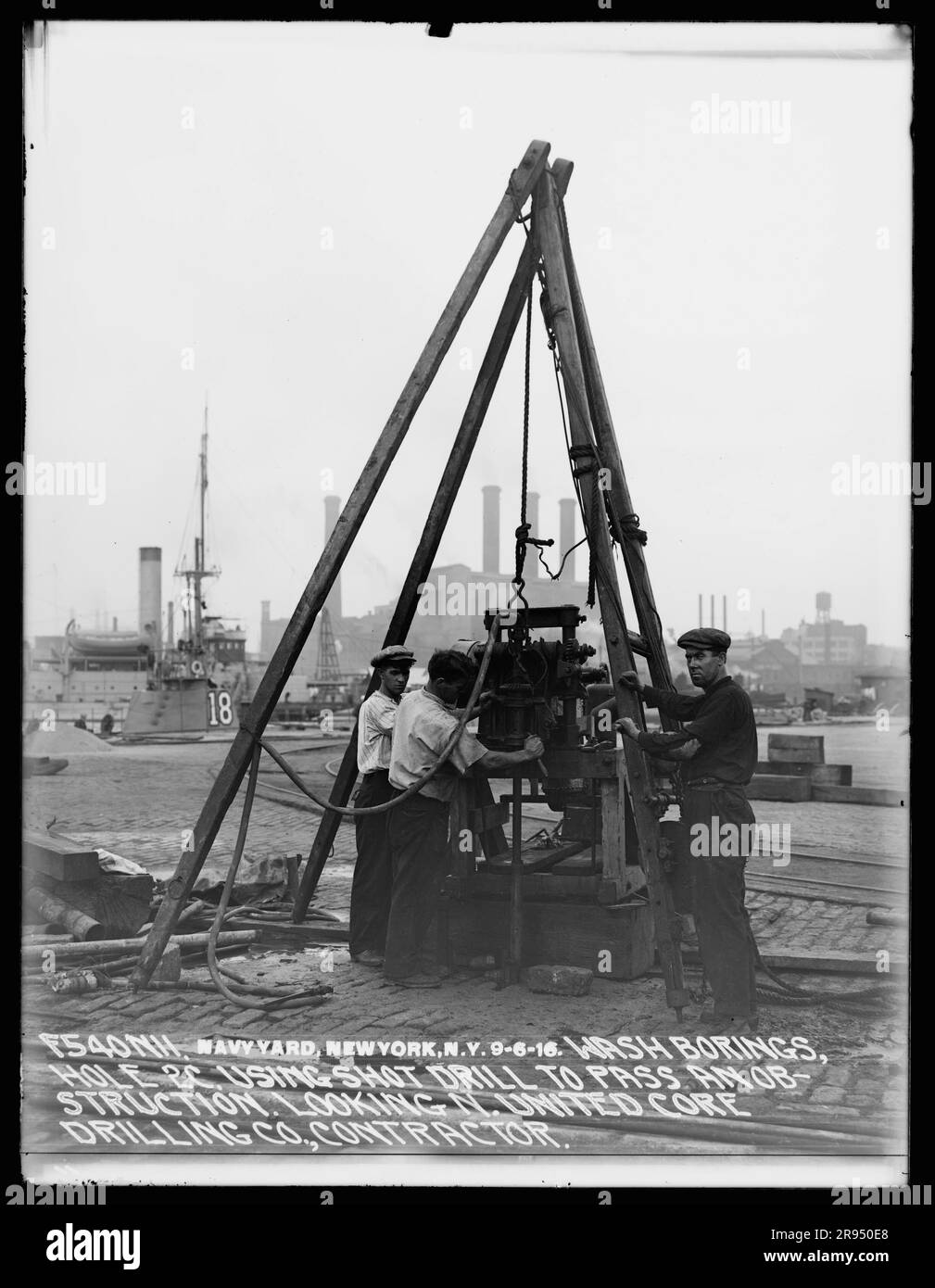 Wash Borings, Hole 2C, Using Shot Drill to Pass an Obstruction, Looking ...