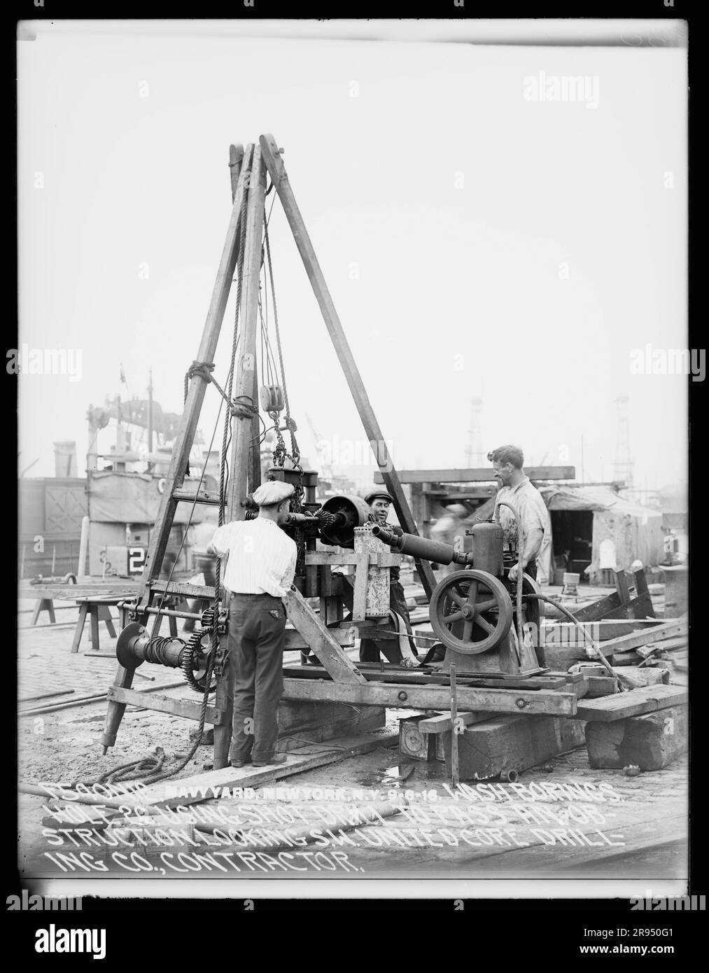Wash Borings, Hole 2C, Using Shot Drill to Pass an Obstruction, Looking ...