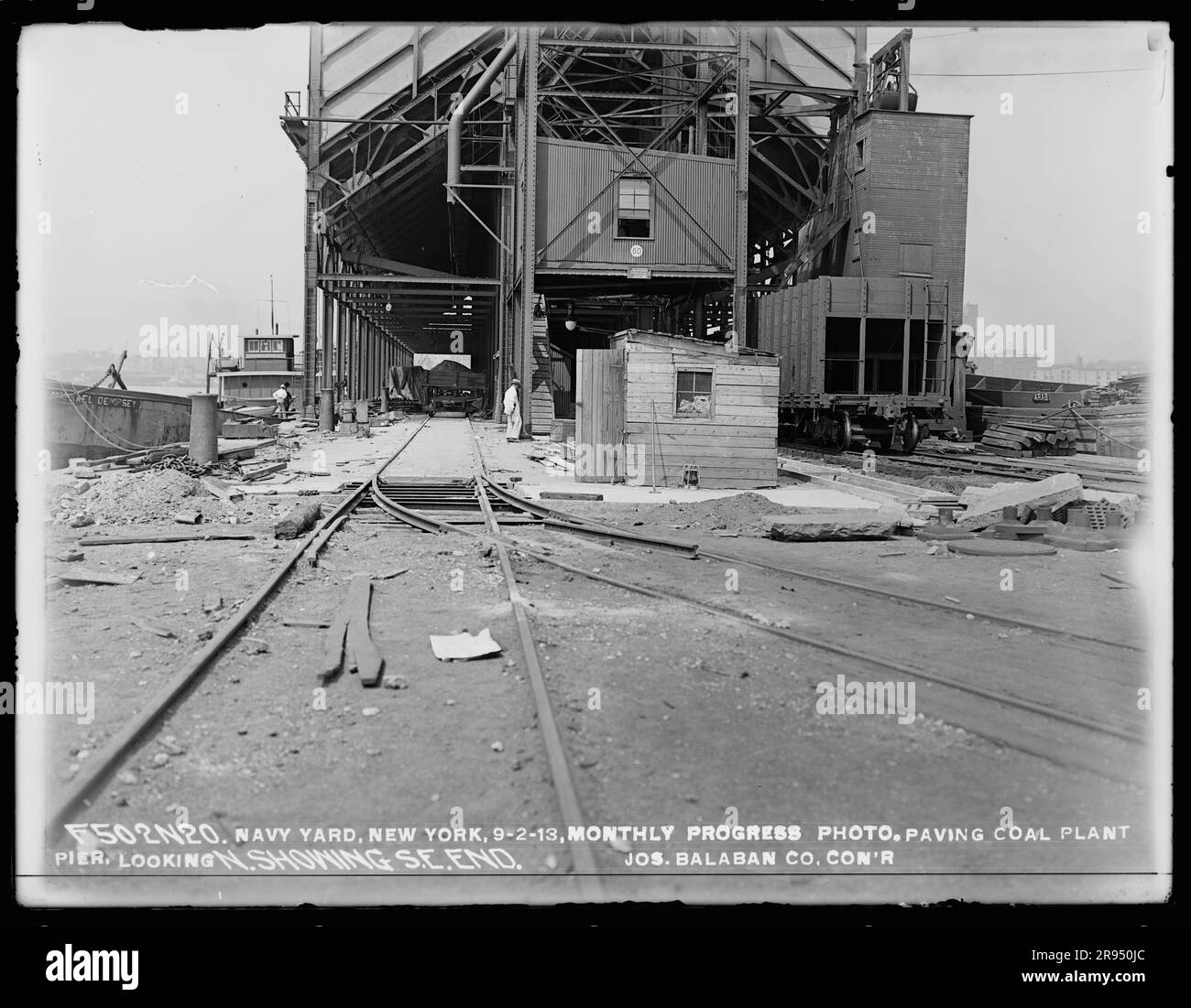 Monthly Progress Photo, Paving Coal Plant Pier, Looking North Showing ...