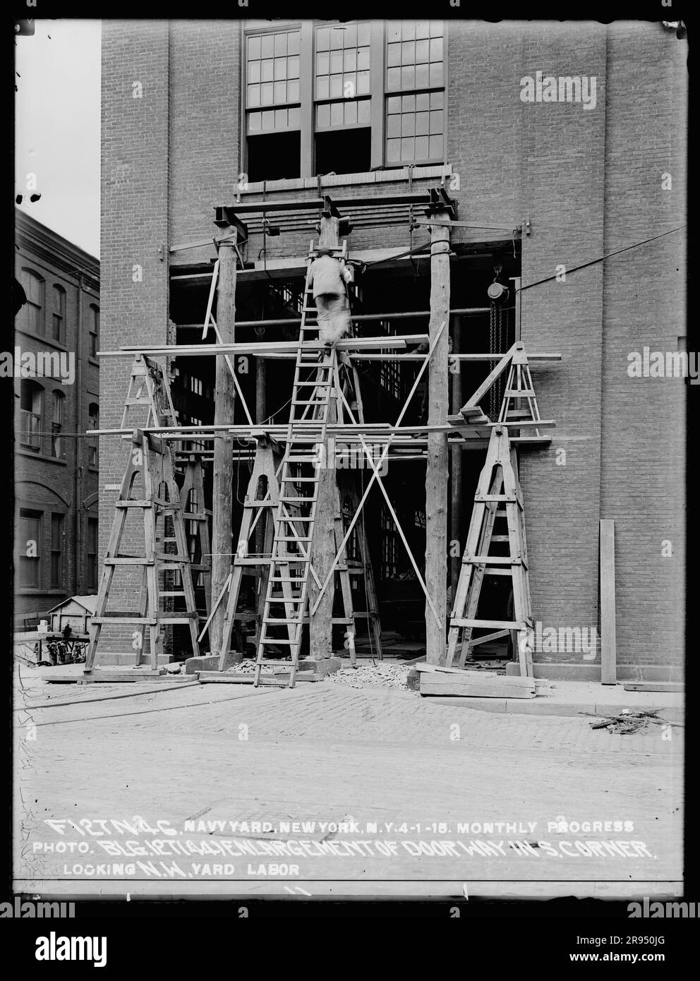 Monthly Progress Photo, Building 127 (44) Enlargement of Doorway in ...