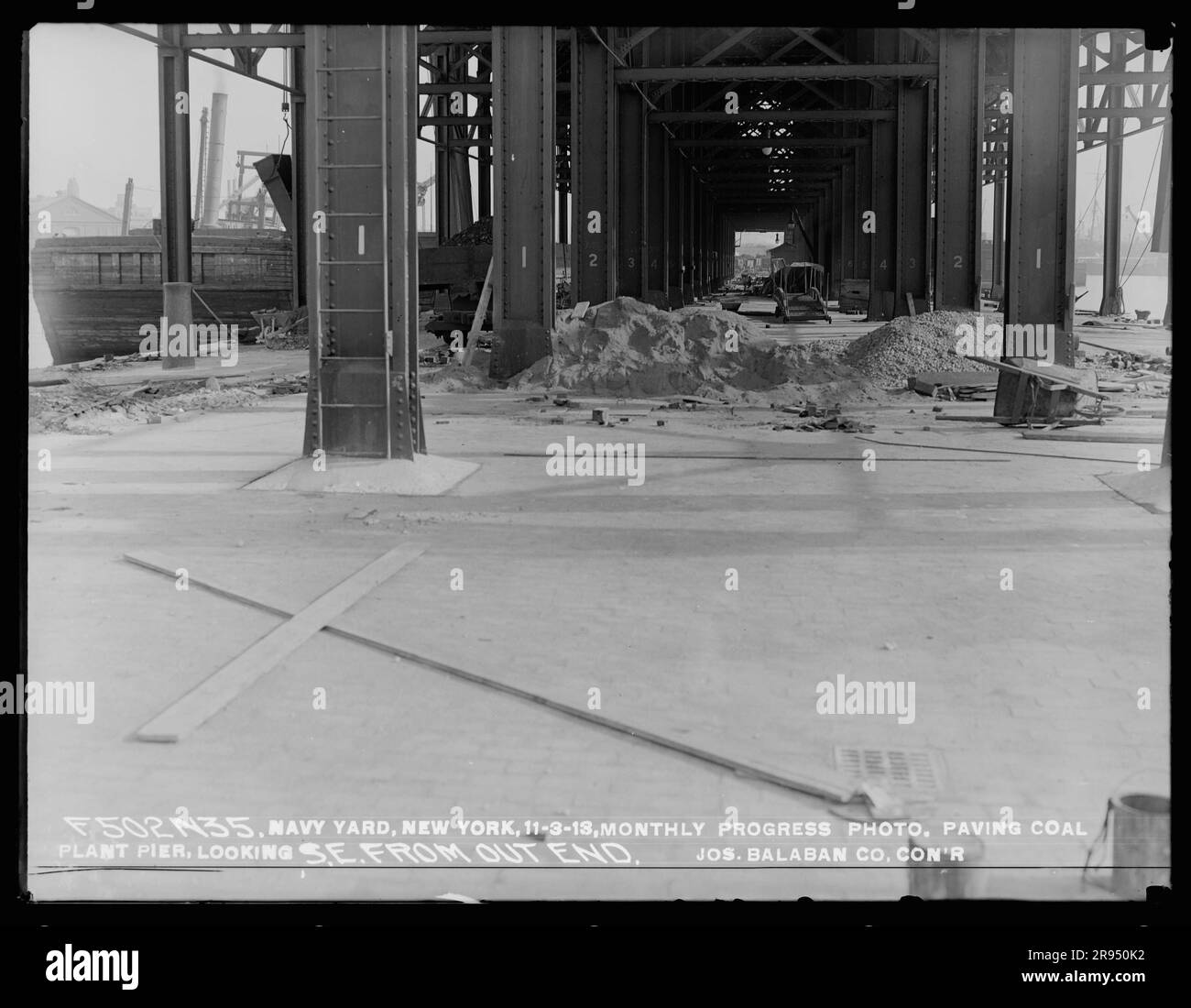 Monthly Progress Photo, Paving Coal Plant Pier, Looking Southeast from ...
