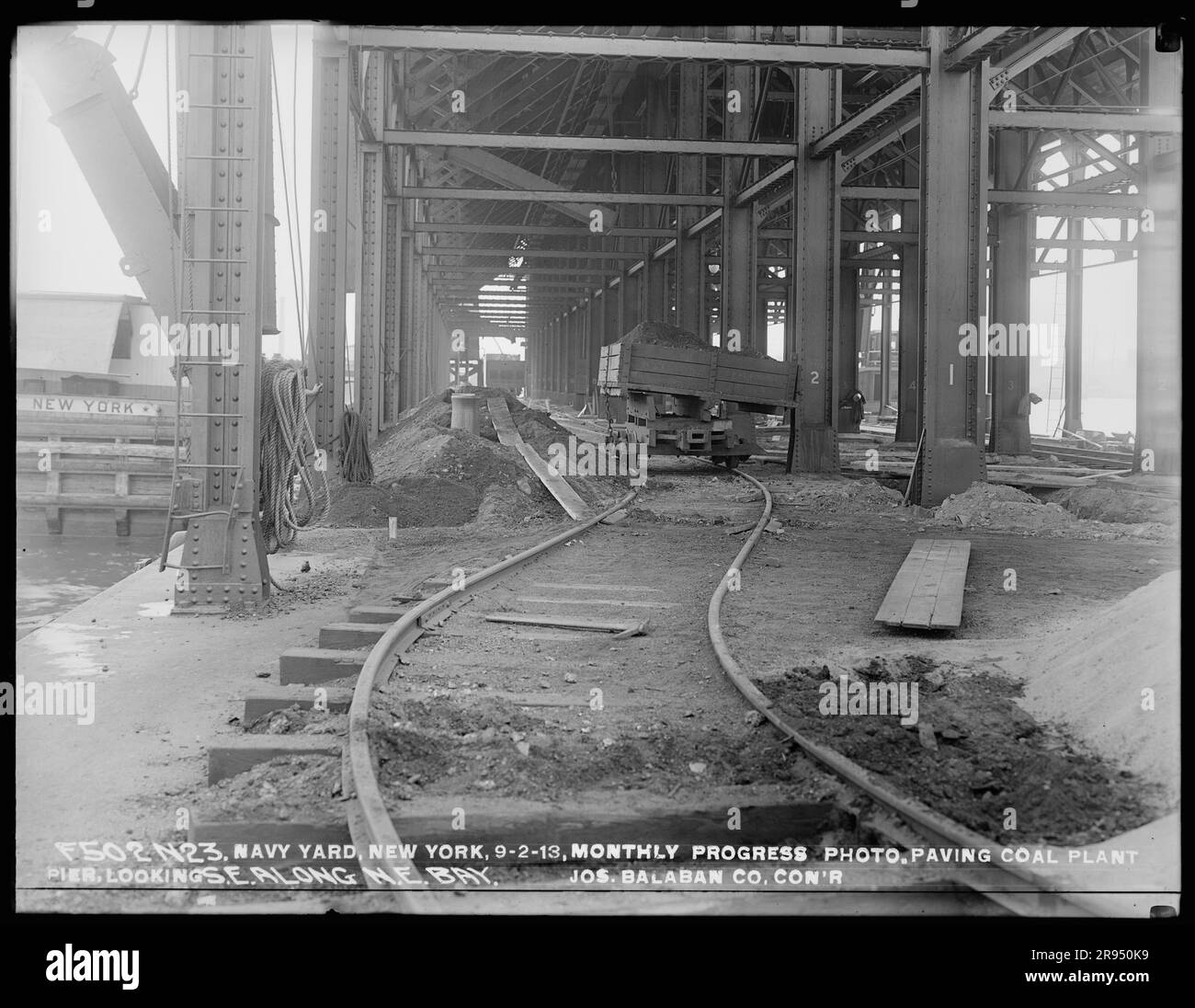Monthly Progress Photo, Paving Coal Plant Pier, Looking Southeast along ...