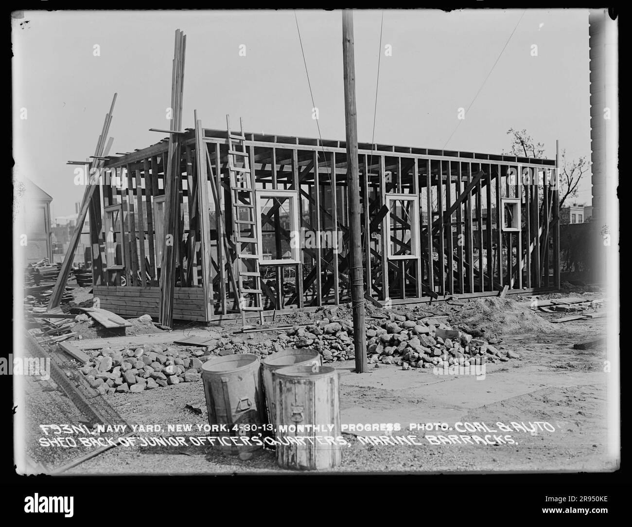 Monthly Progress Photo, Coal and Auto Shed, Back of Junior Officers ...