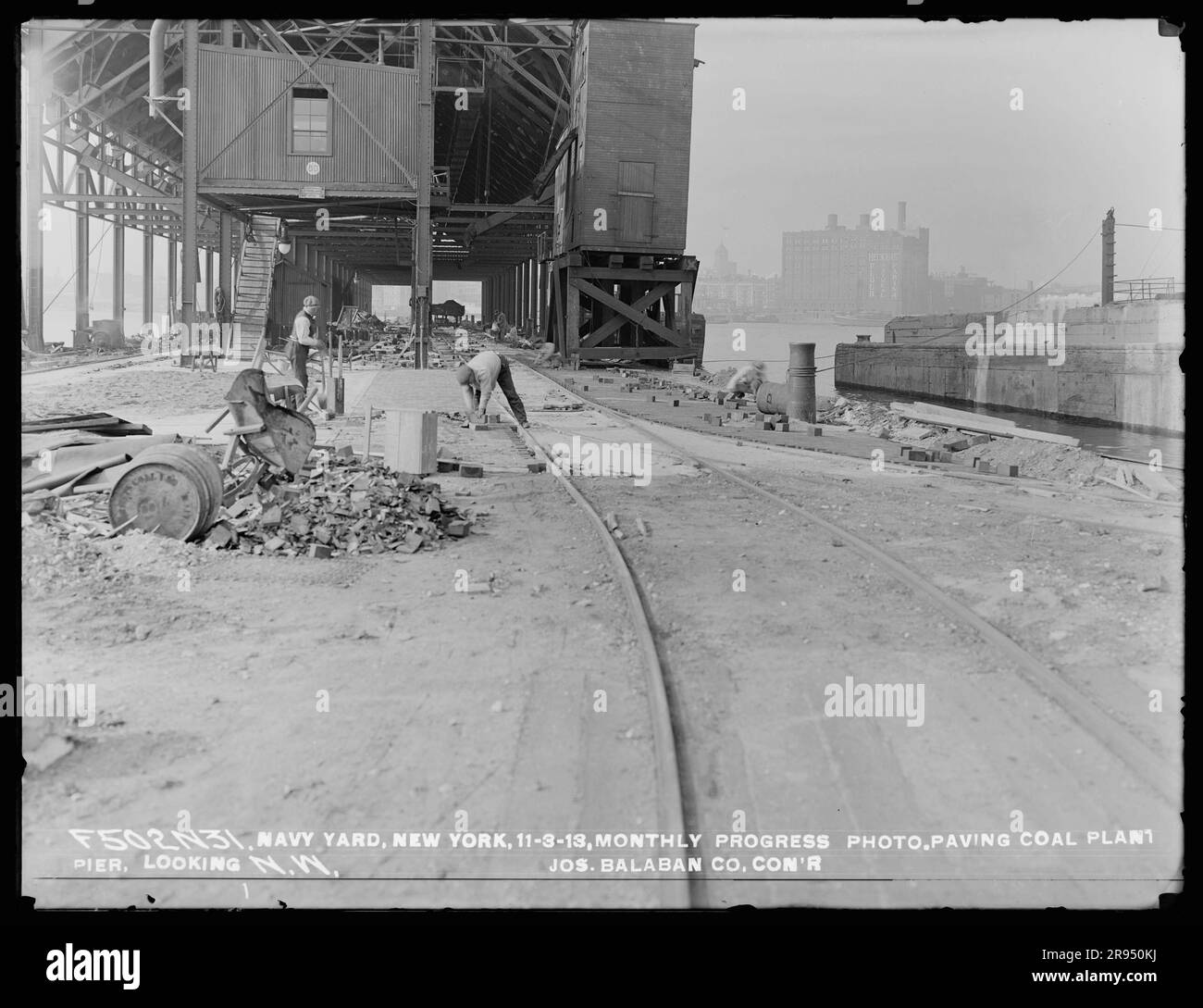 Monthly Progress Photo, Paving Coal Plant Pier, Looking Northwest ...