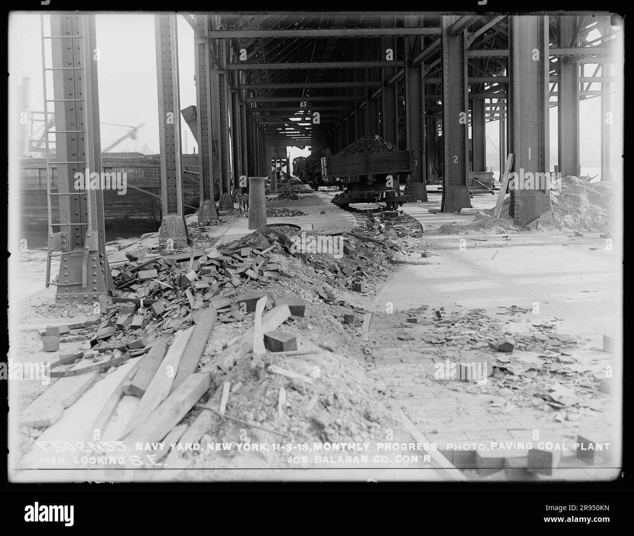 Monthly Progress Photo, Paving Coal Plant Pier, Looking Southeast ...
