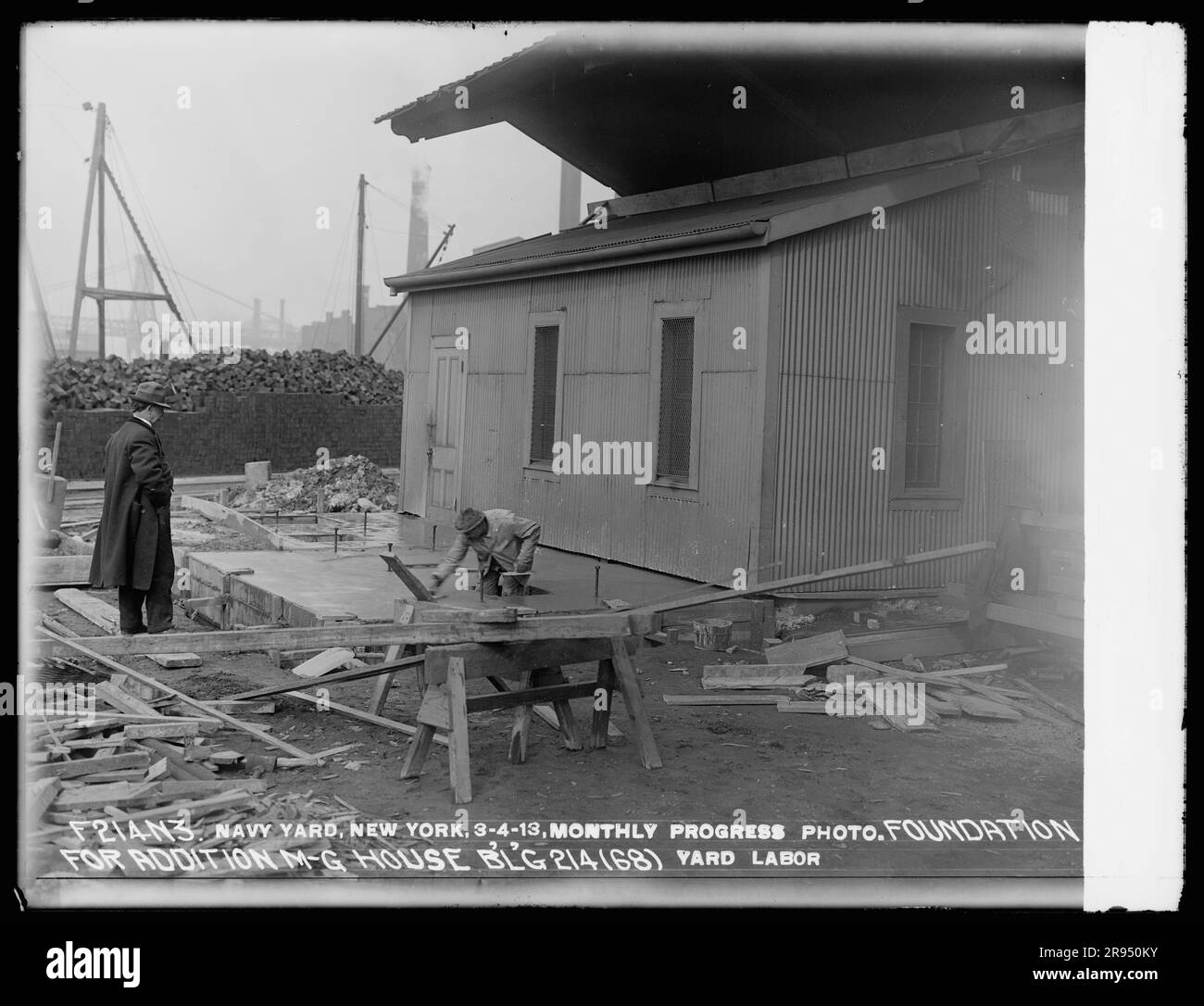 Monthly Progress Photo, Foundation for Addition to Motor-Generator ...