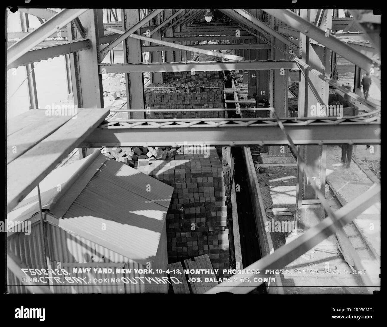 Monthly Progress Photo, Paving Coal Plant Pier, Center Bay, Looking ...