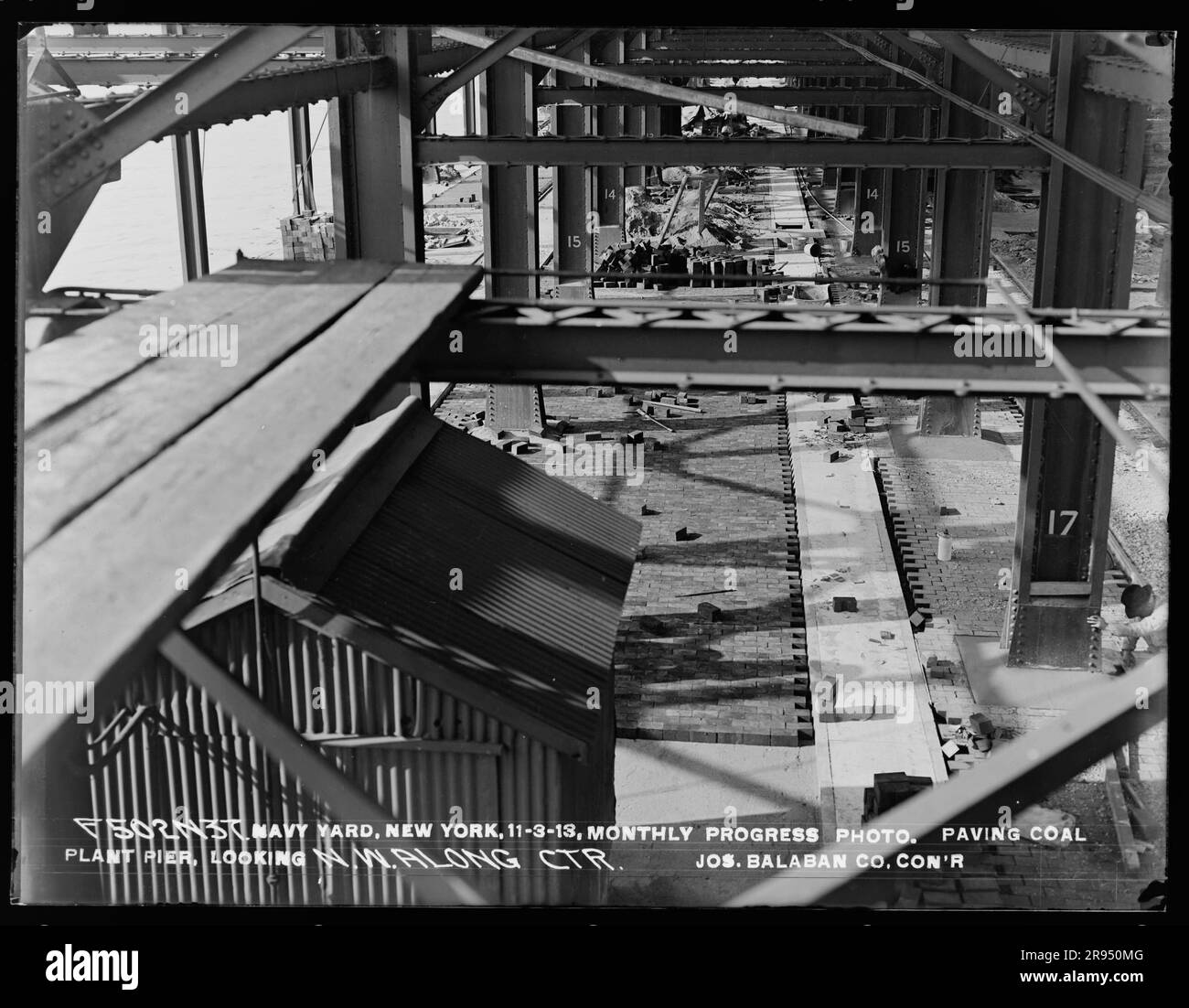 Monthly Progress Photo, Paving Coal Plant Pier, Looking Northwest along ...